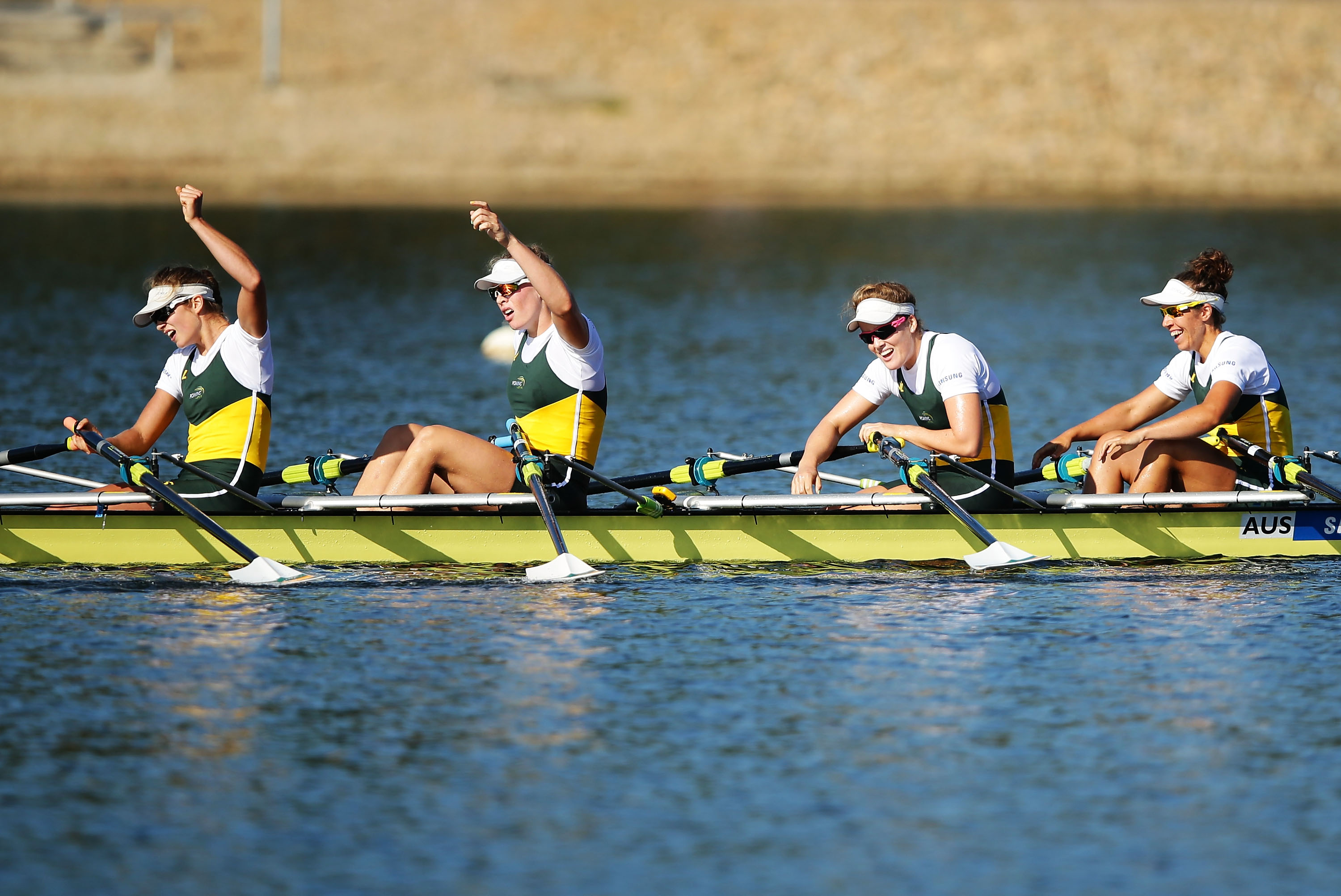 Women's crew with Oarsome Foursome goals | Australian Olympic Committee