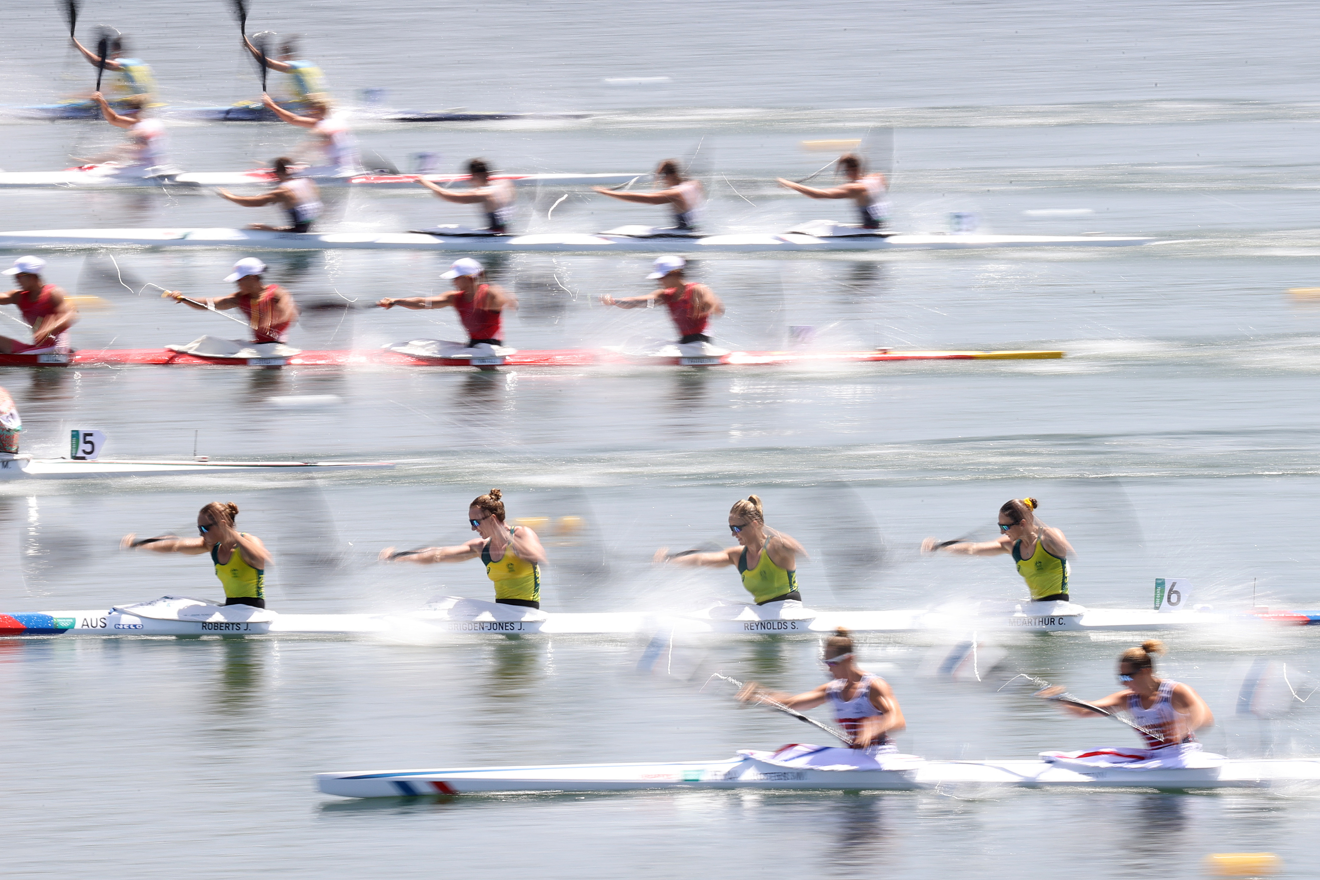 Aussie Grit Secures Kayak Four Semi-Final Berths | Australian Olympic ...