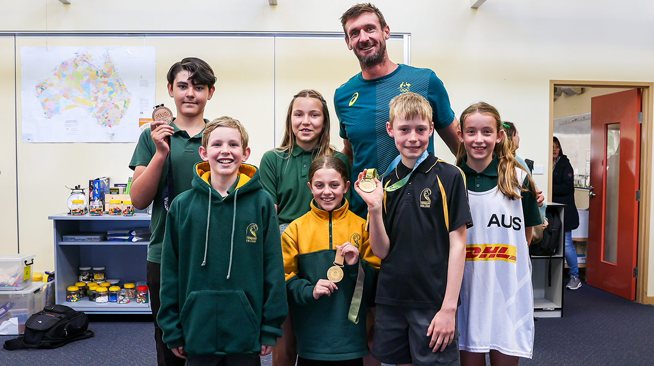 Chris McHugh visits Torquay College to inspire children and give back ...