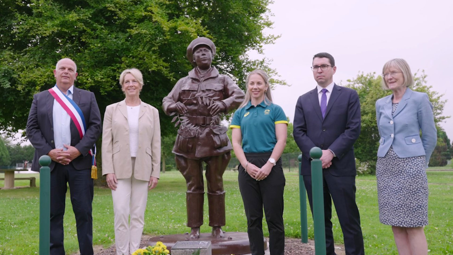 Fallen Olympian honoured with graveside ceremony in France | Australian ...