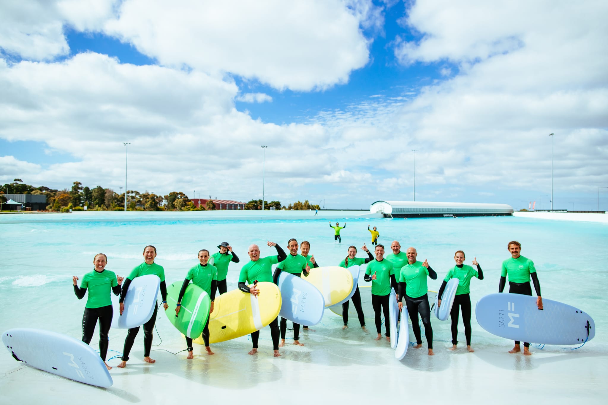 100 Olympians sharing the stoke at URBNSURF | Australian Olympic Committee