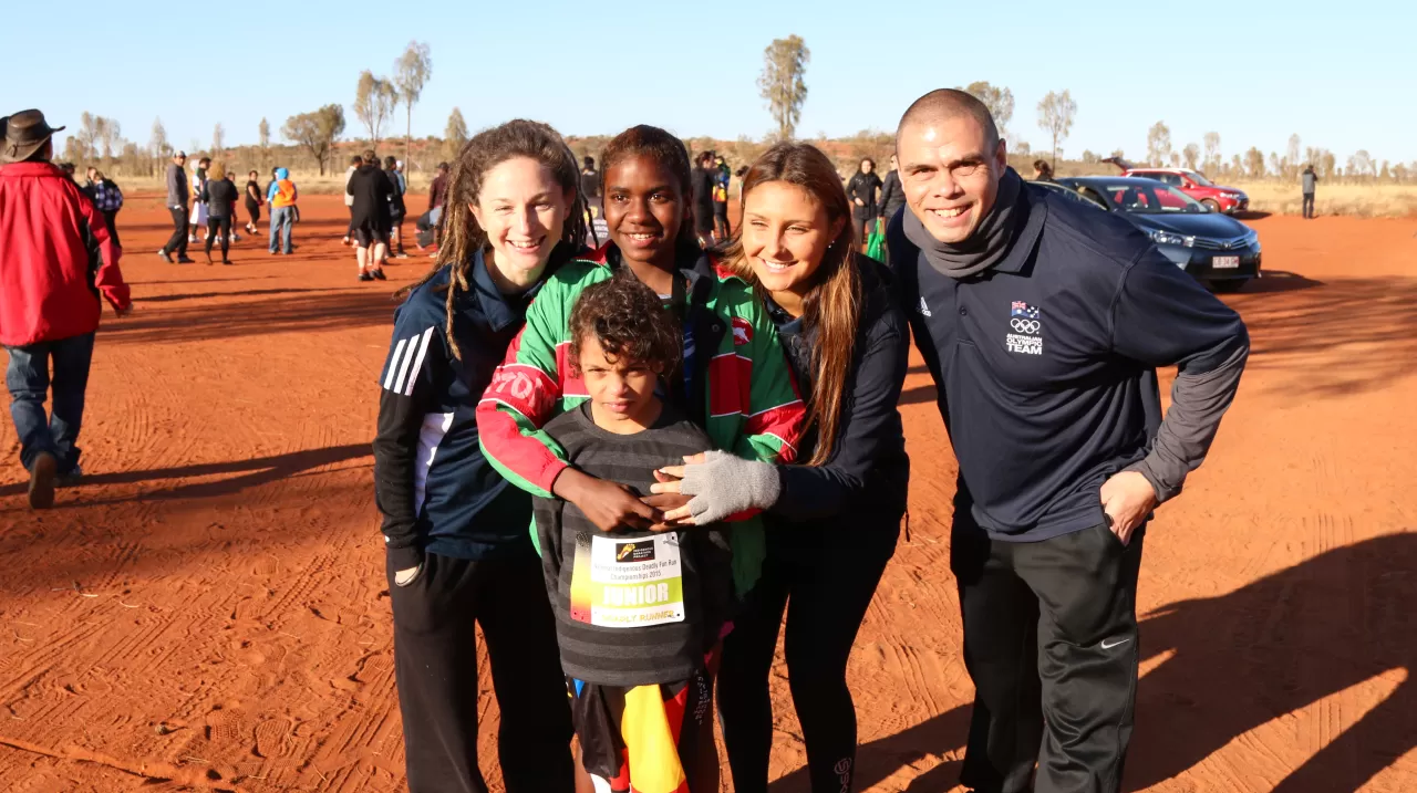 Olympians join Indigenous run... | Australian Olympic Committee